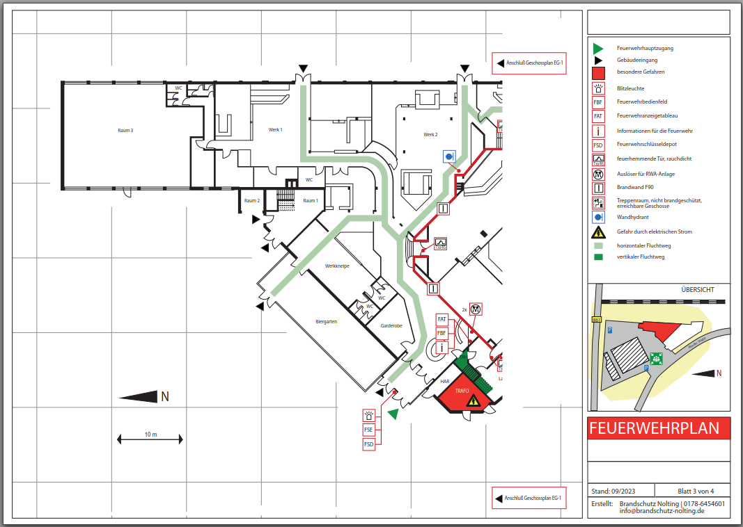 Feuerwehrpläne nach DIN14095 erstellen-Brandschutz Nolting